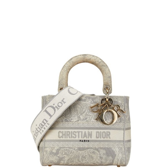 Dior | Bags | Dior Lady Delight Shoulder Bag Jacquard Grey White | Poshmark